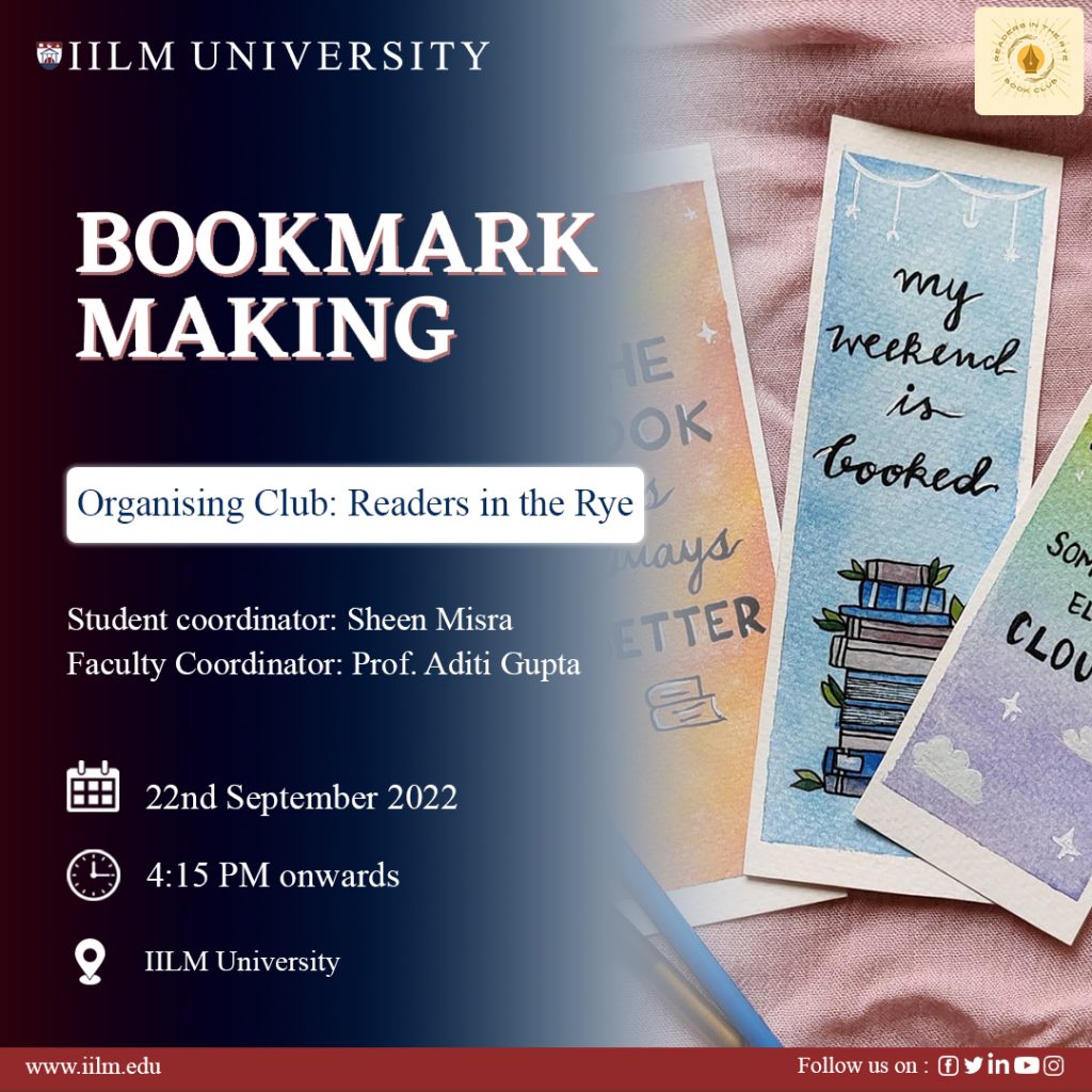 Bookmark Making | IILM University, Gurugram