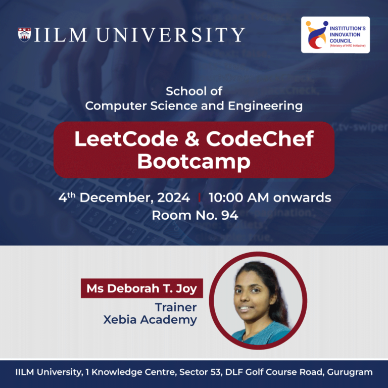 LeetCode & CodeChef Bootcamp | IILM University, Gurugram LeetCode & CodeChef Bootcamp | IILM University, Gurugram
