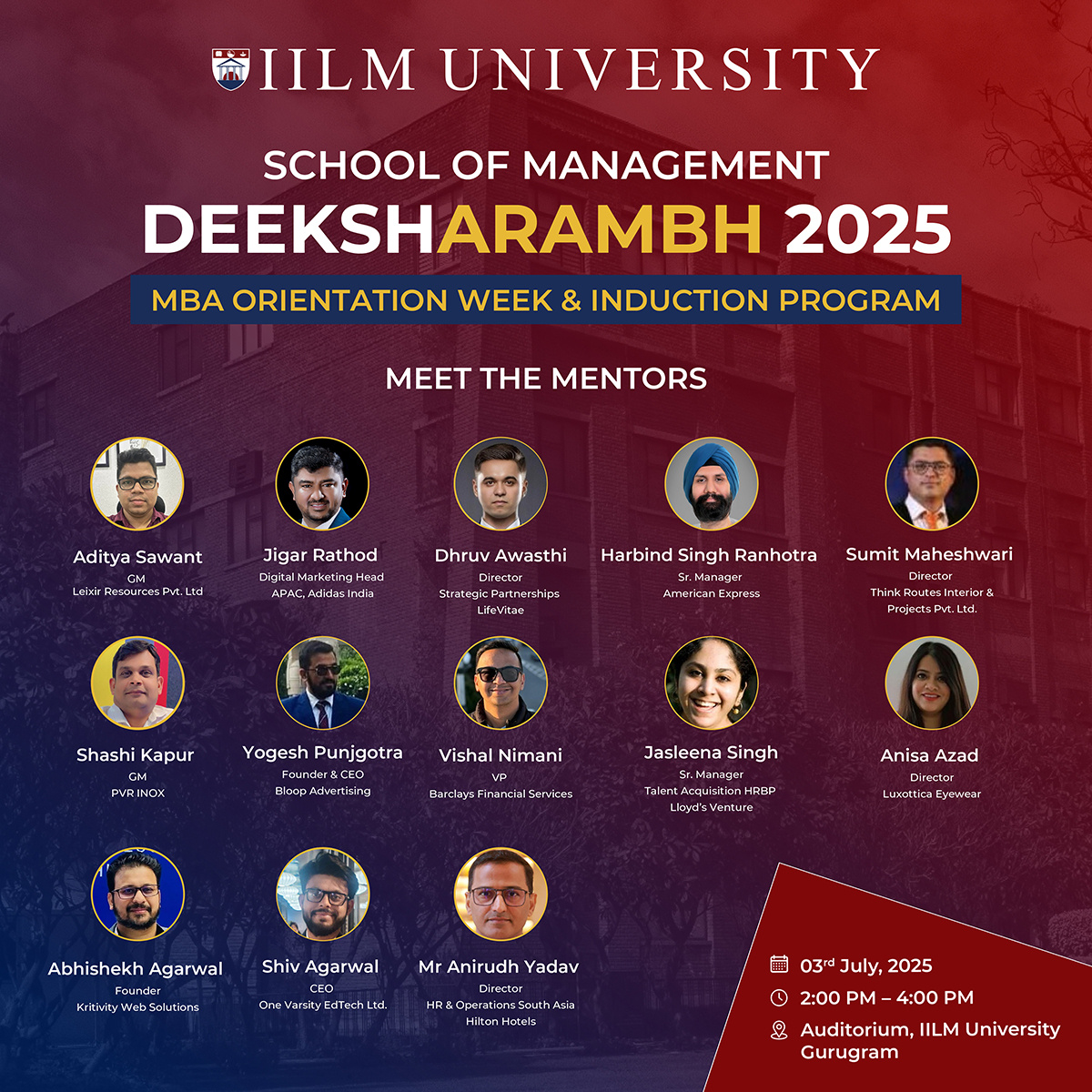 Deeksharambh 2025 | IILM University, Gurugram